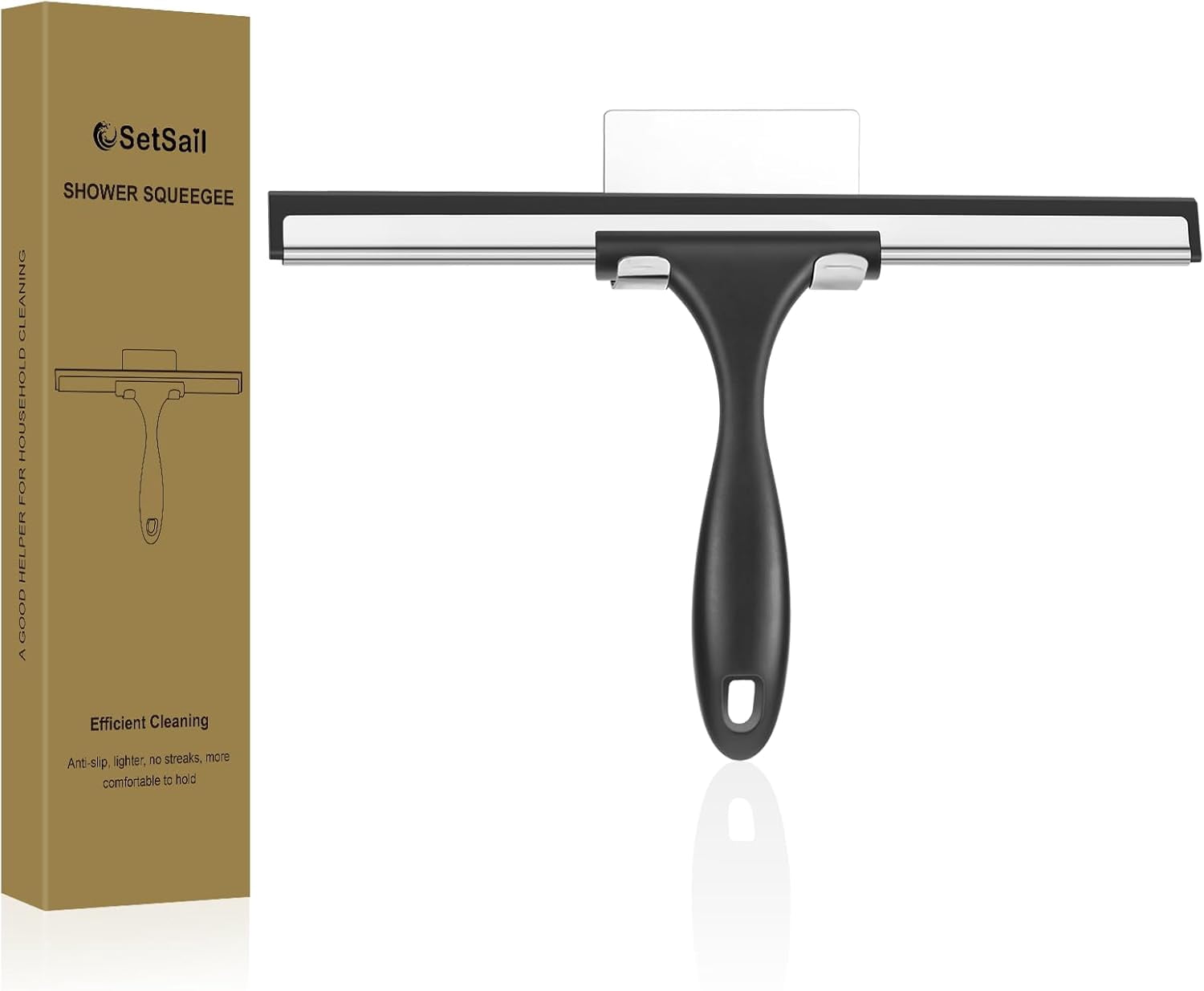 Shower Squeegee for Glass Doors Stainless Steel Squeegee for Shower ...