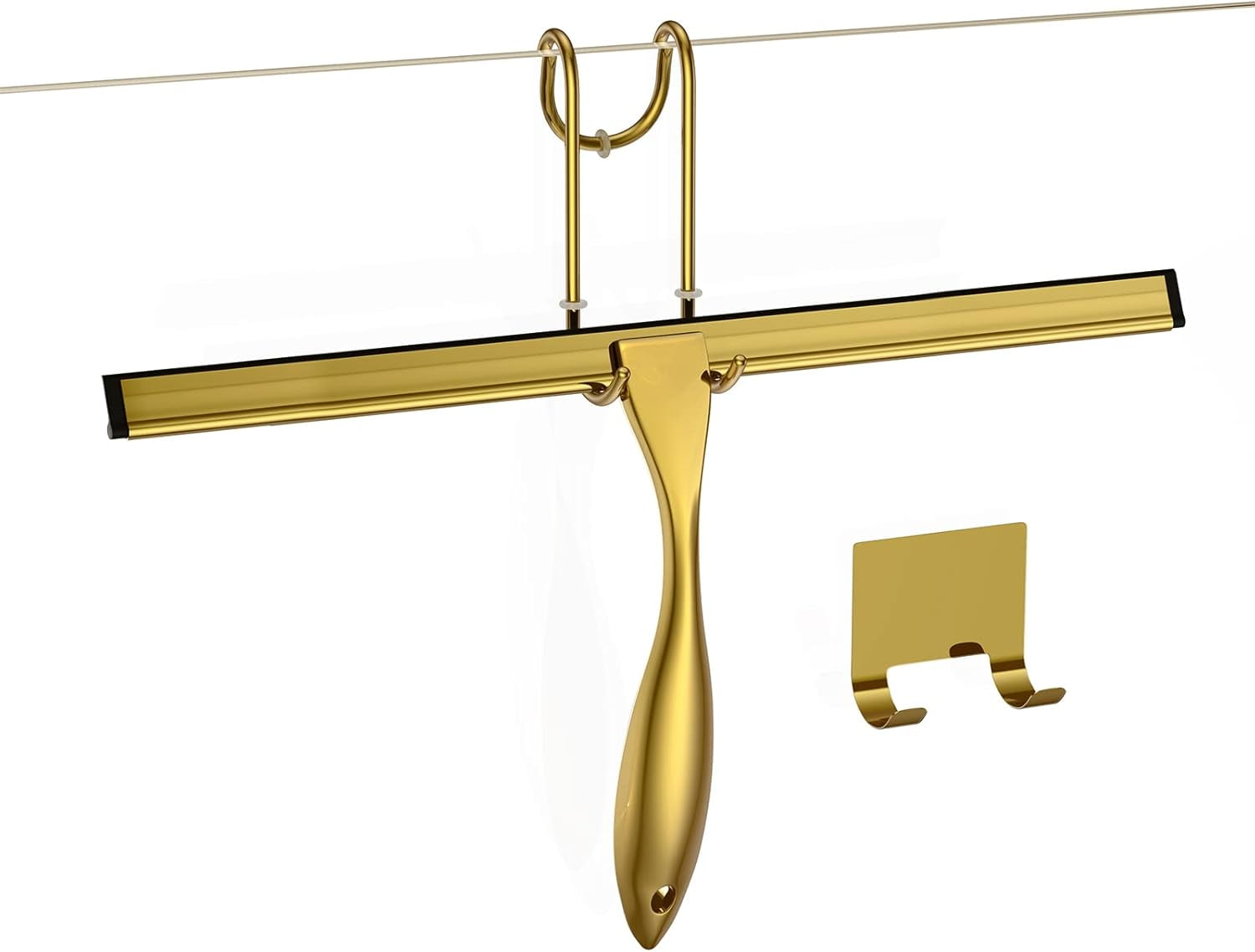 Shower Squeegee and Window Squeegee, Stainless Steel, 100% Streak-Free ...