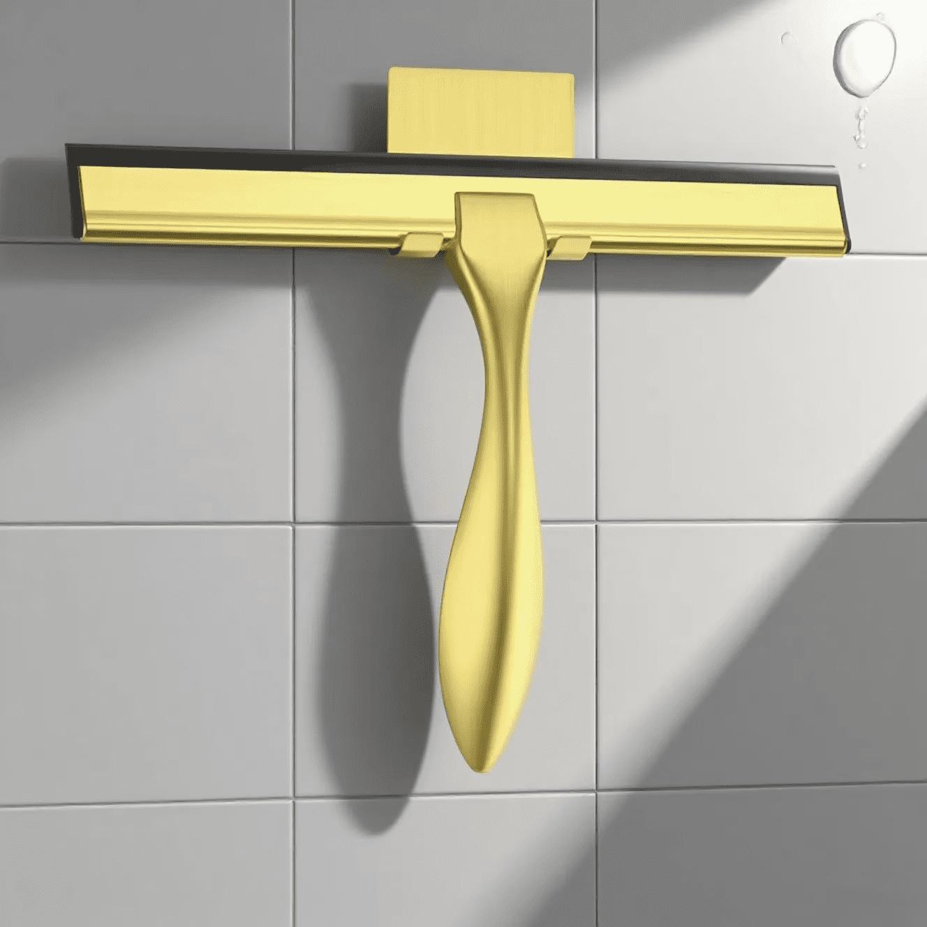 Shower Squeegee with Holder - Streak-Free Stainless Steel Squeegee for ...