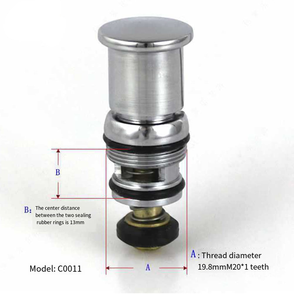 Shower Switch Valve Spring-Loaded Pull-up Water Diverter Triple Bathtub ...