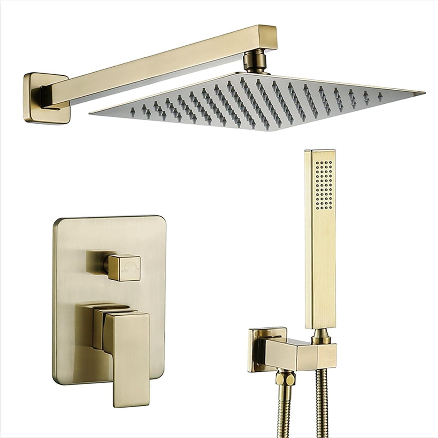Shower System, Brushed Gold Shower Faucets Sets Complete, 8 inch ...