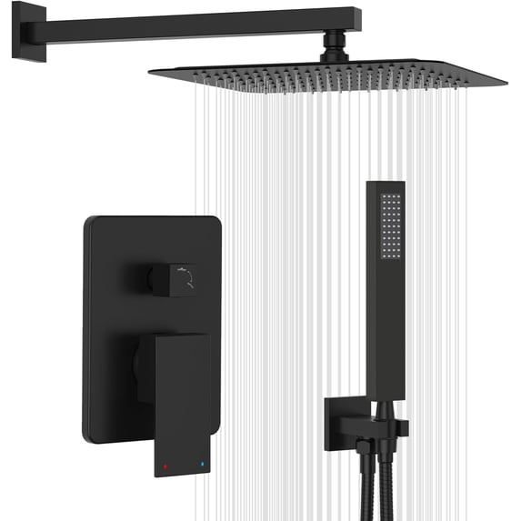 Shower System Rainfall Shower Faucet Set Complete -Pressure Stainless ...