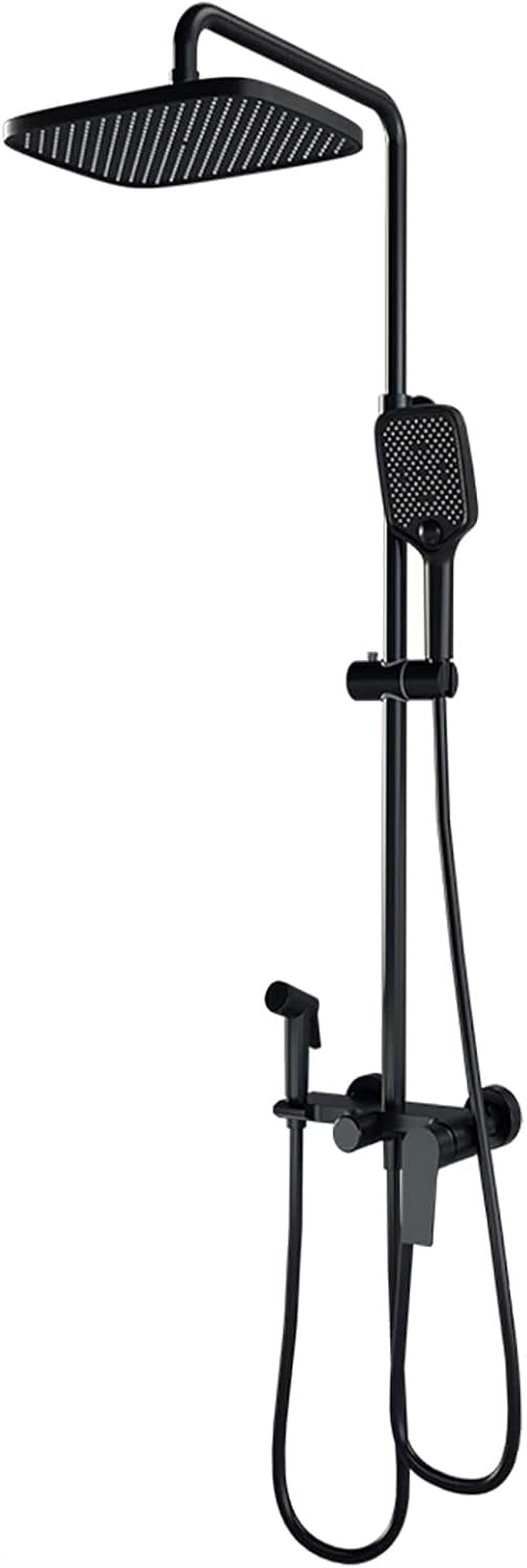 Shower System with Shower Head, Black Shower Combo Set Wall Mount ...