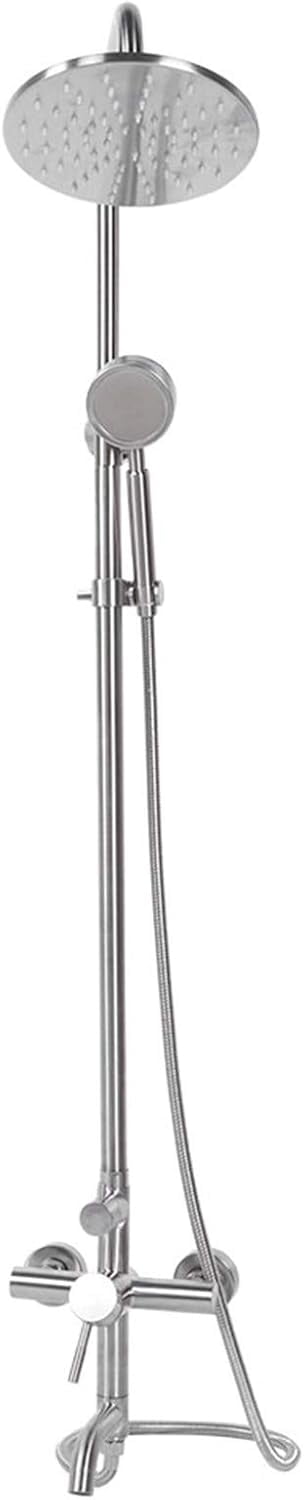 Shower System Stainless Steel Wall Mounted Round Shower Faucet Set Head ...