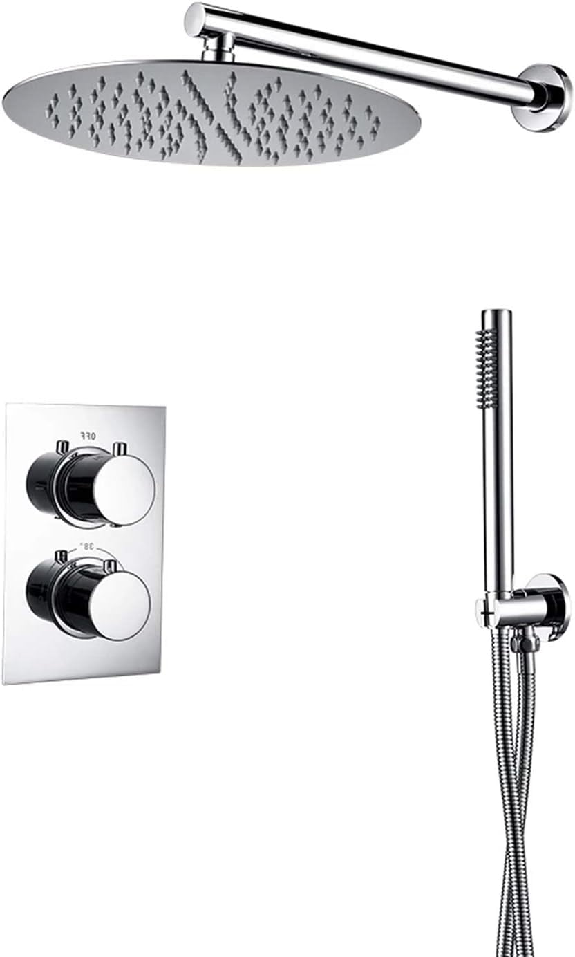 Shower System Thermostatic, Wall Mounted Shower Faucet Set High ...