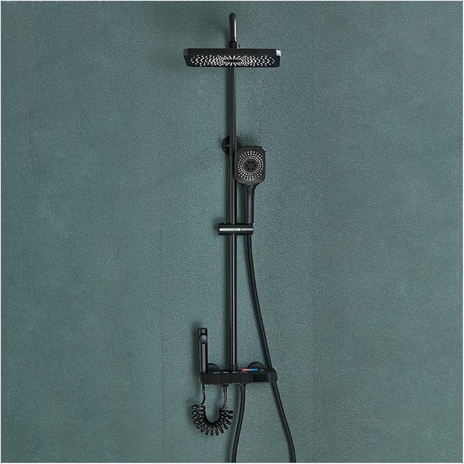 Shower System Wall-Mounted 4-Way Shower Faucet Set with Digital Display ...