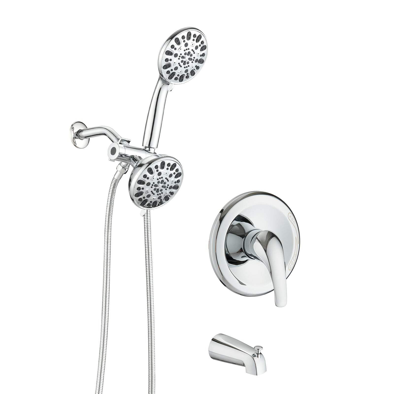 Shower System With Tub Spout Rain Shower Tub Set, High Pressure Dual 2 ...