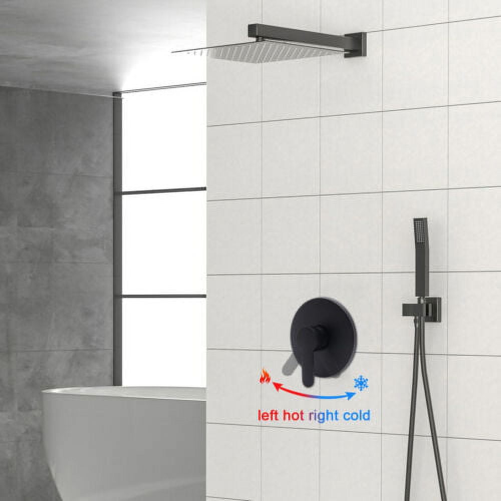 Shower Tap Control Valve 1 Handle Brass Bath Mixer Faucet Hot&Cold Wall ...