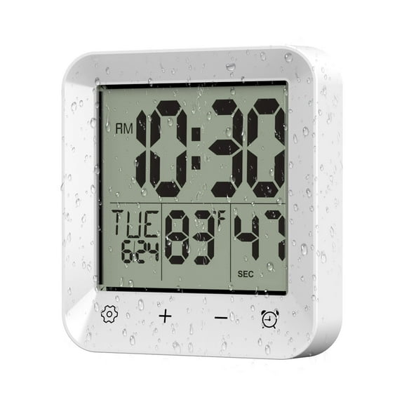Shower Timer Waterproof Bathroom Clock , Digital Kitchen Wall Clock ...