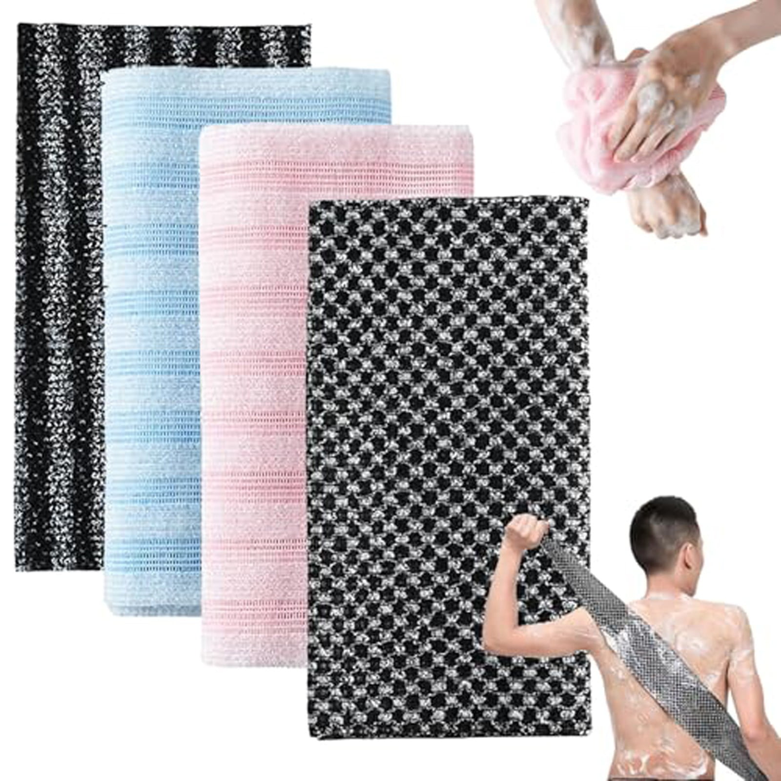 Shower Towel, Japanese Exfoliating Towel, Extra Long Exfoliating ...