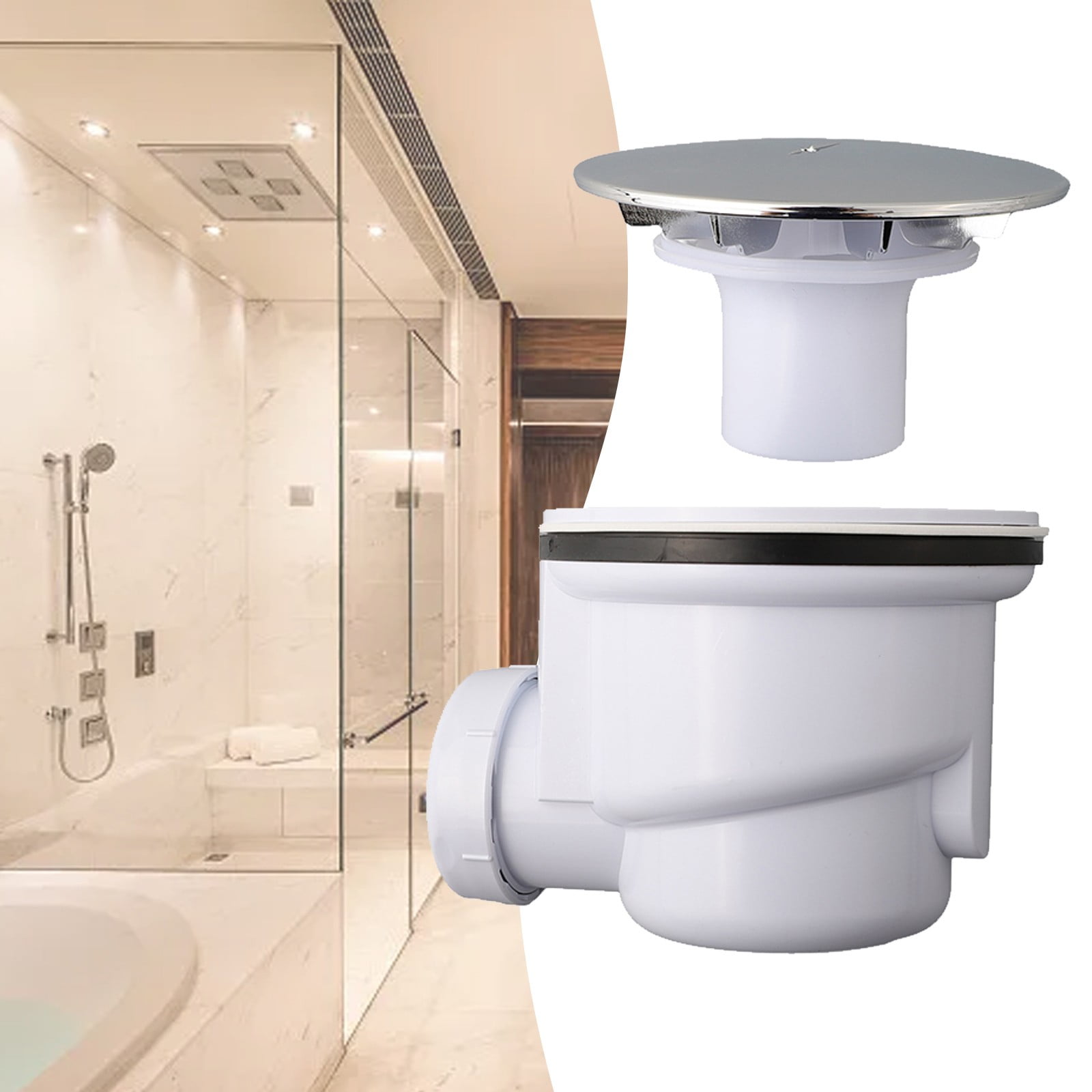 Shower Tray Waste Trap for Fast Flow and Easy Cleaning S hower Water ...