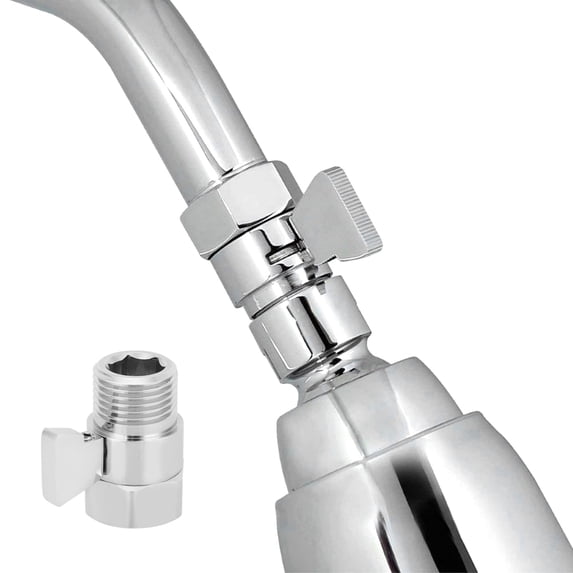 Shower Head Flow Control Valve, G1/2in Shut Off Valve for Bathroom Home ...