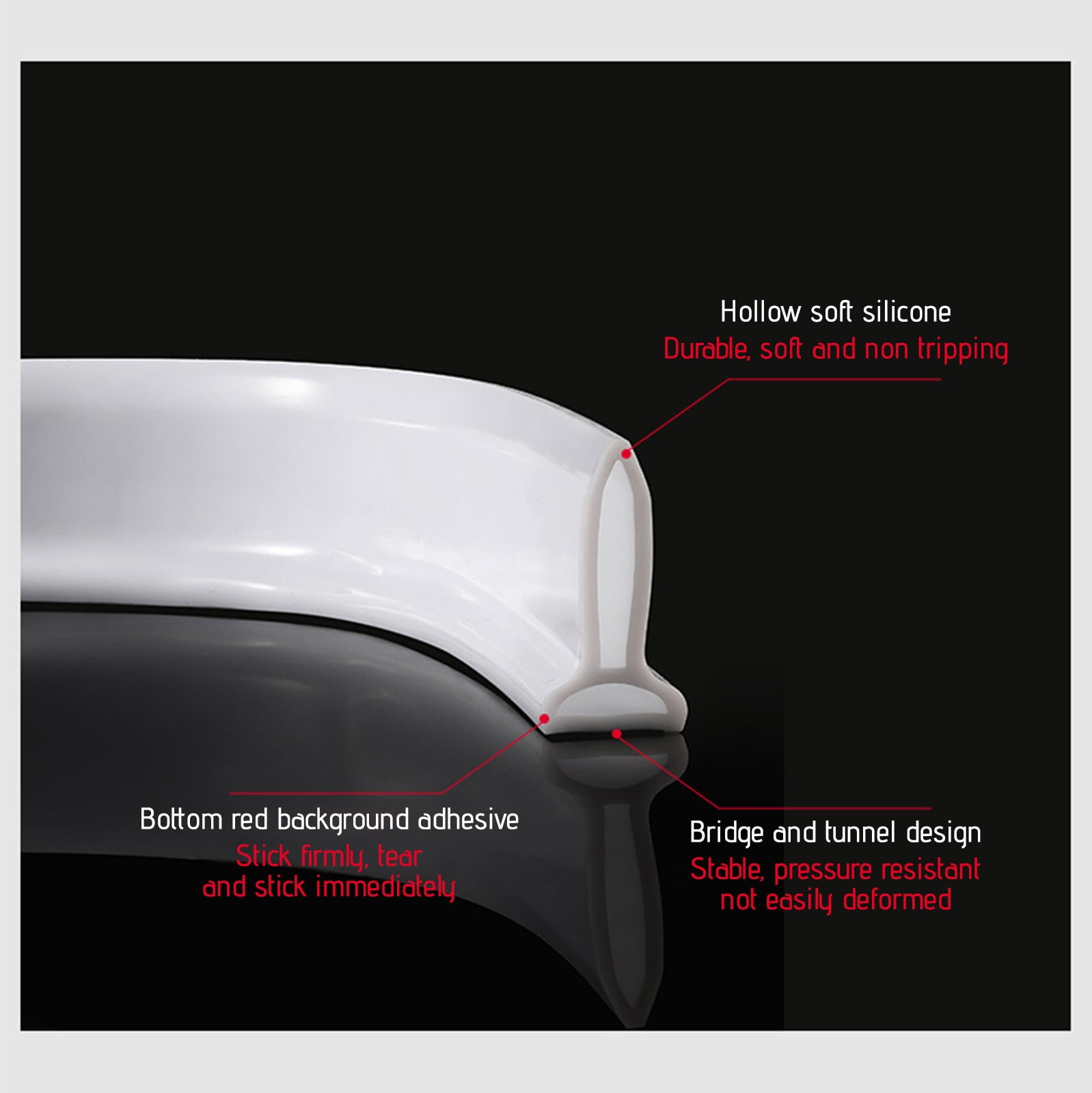 Shower Water Dam with Strong Adhesive - 1.18 Inch Tall Bathroom Barrier ...