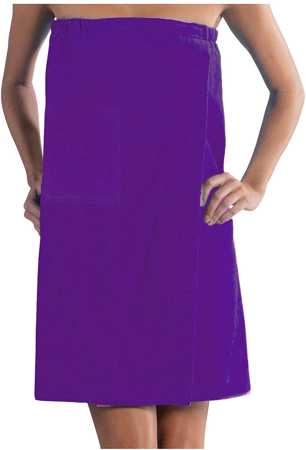 byLora Women's Bath Towel Wrap, Purple, One Size, Absorbent Terry ...