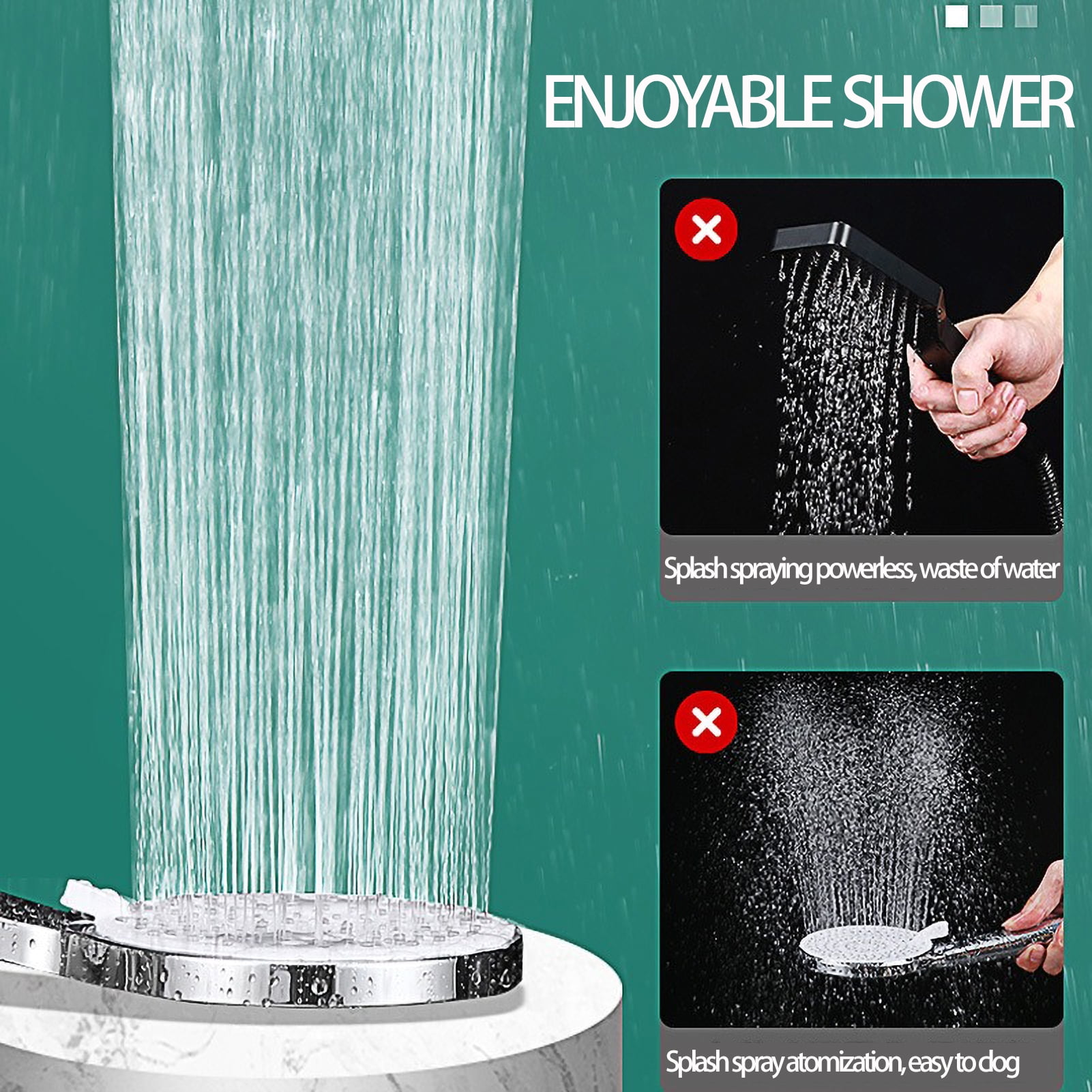 Shower head,5 Adjustable Modes With Punch-free With Punch-free And ...