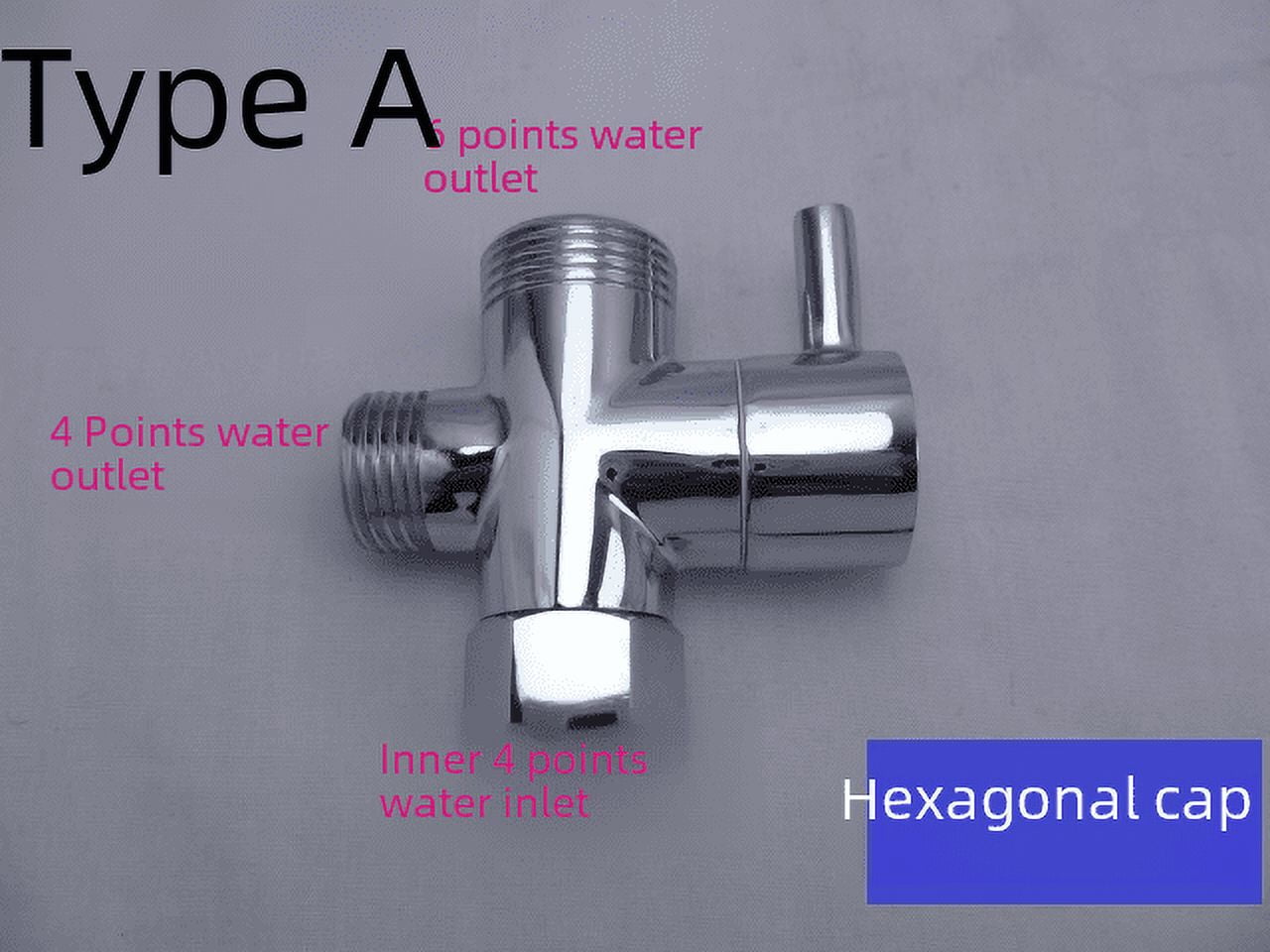 Shower head water separator shower faucet three-way water distribution ...