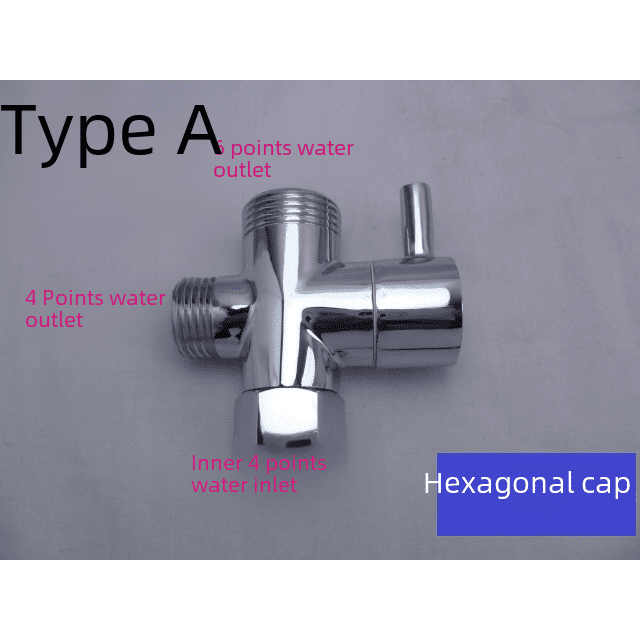 Shower head water separator shower faucet three-way water distribution ...