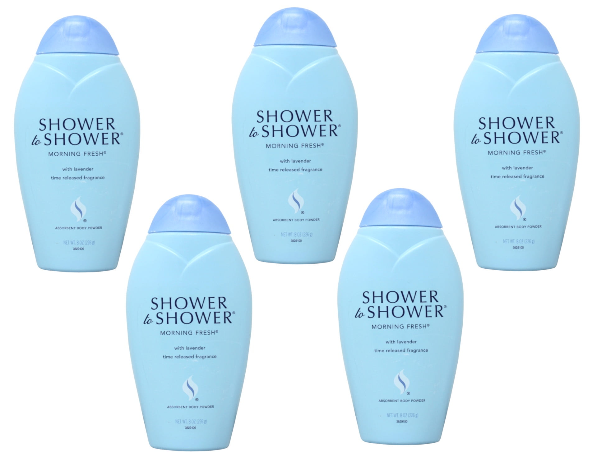 (5 pack) Shower to Shower Absorbent Body Powder, Morning Fresh, 8 Oz ...