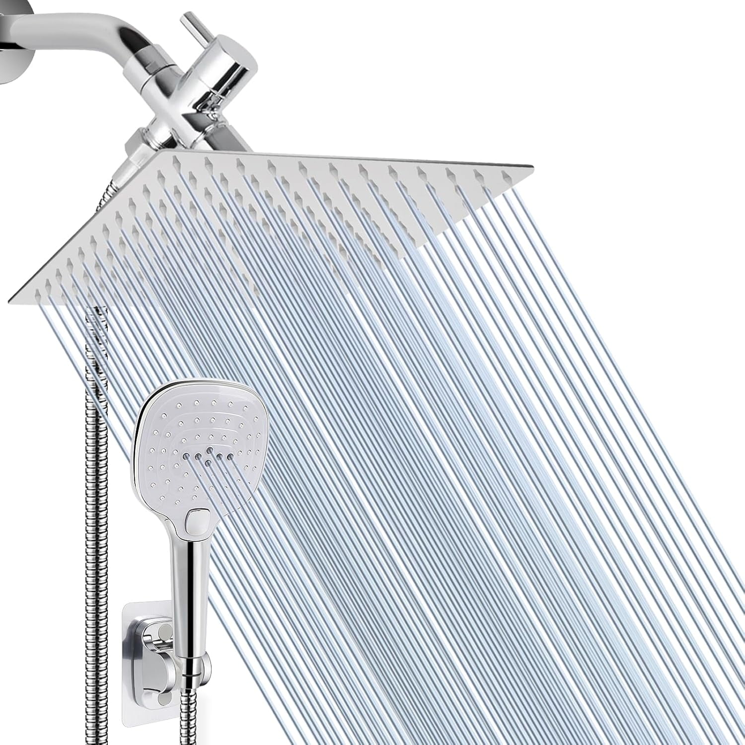 Shower with Hose, High Stainless Rain Shower and 3 Settings Handheld ...