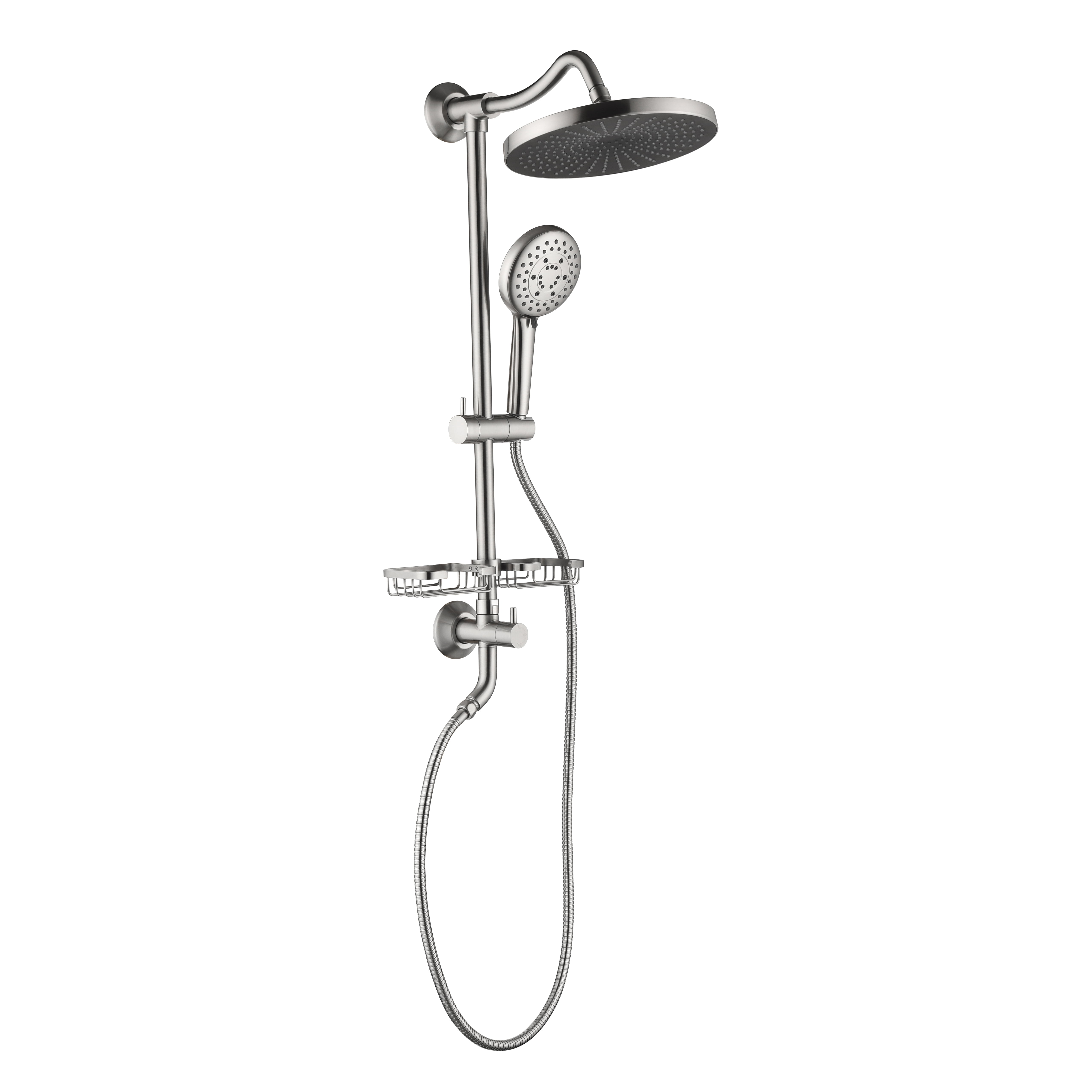 ShowerSpas Shower System, with 10" Rain Showerhead, 4-Function Hand ...