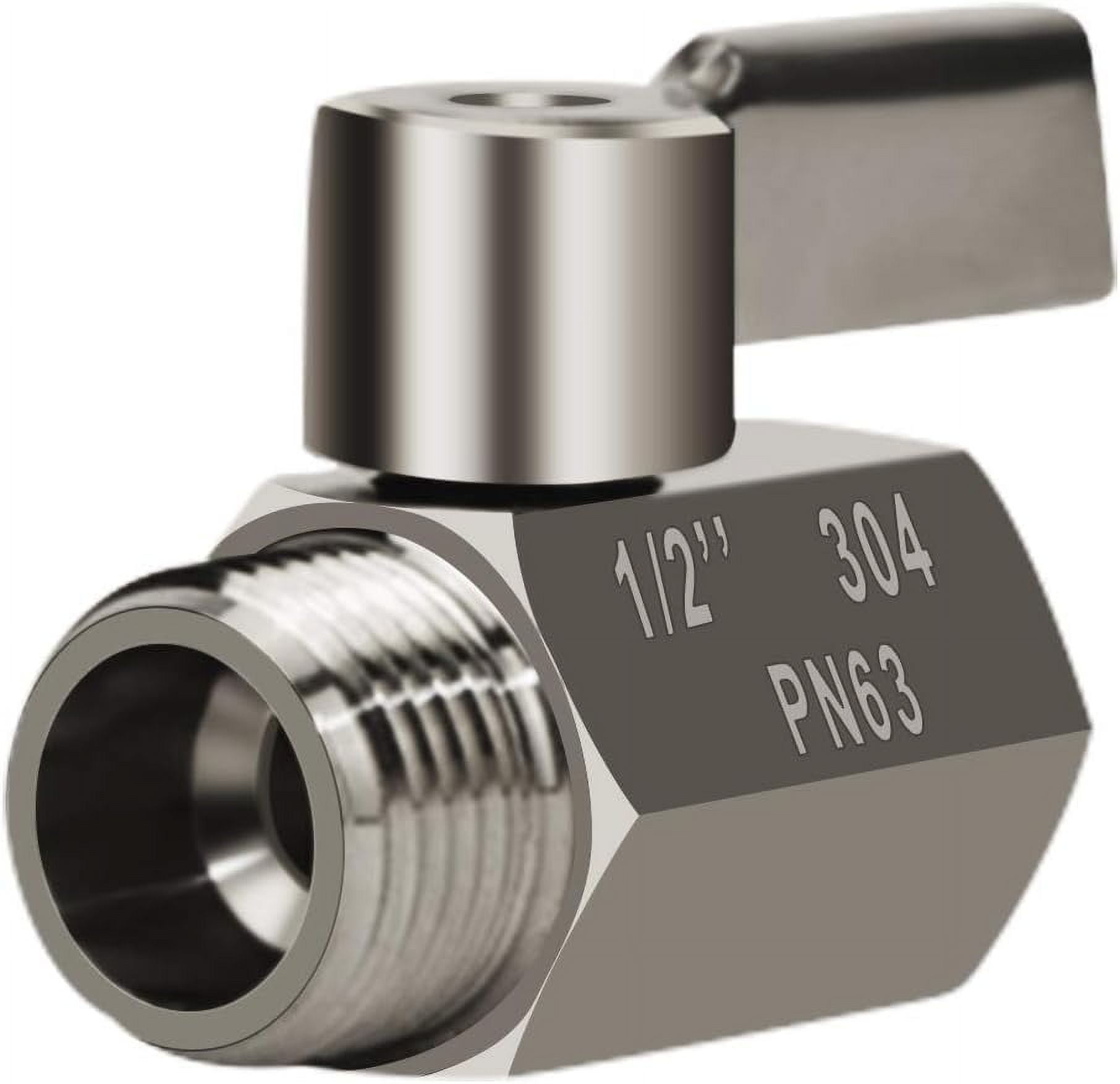 Showerhead Shut Off Valve with Stainless Handle, 304 Stainless Steel ...