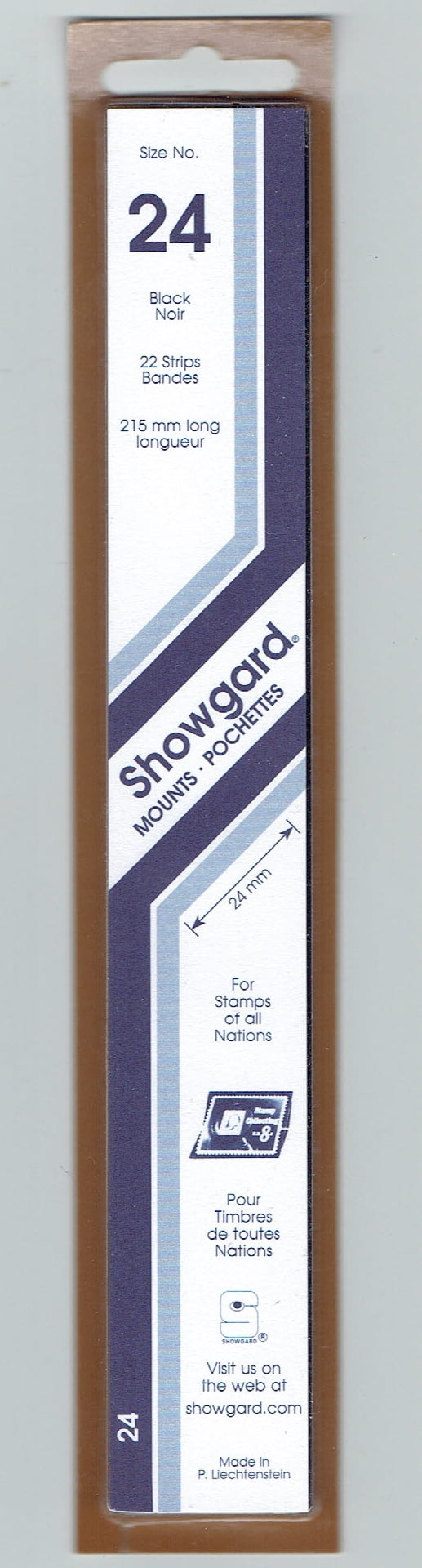 Showgard Stamp Mounts Size 24 Strip Black - Walmart.com