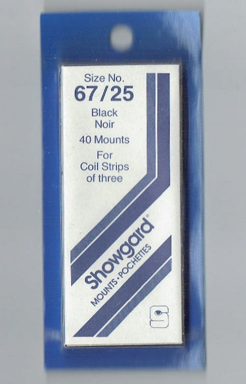 Showgard Stamp Mounts Size 67/25 Strip Black - Walmart.com