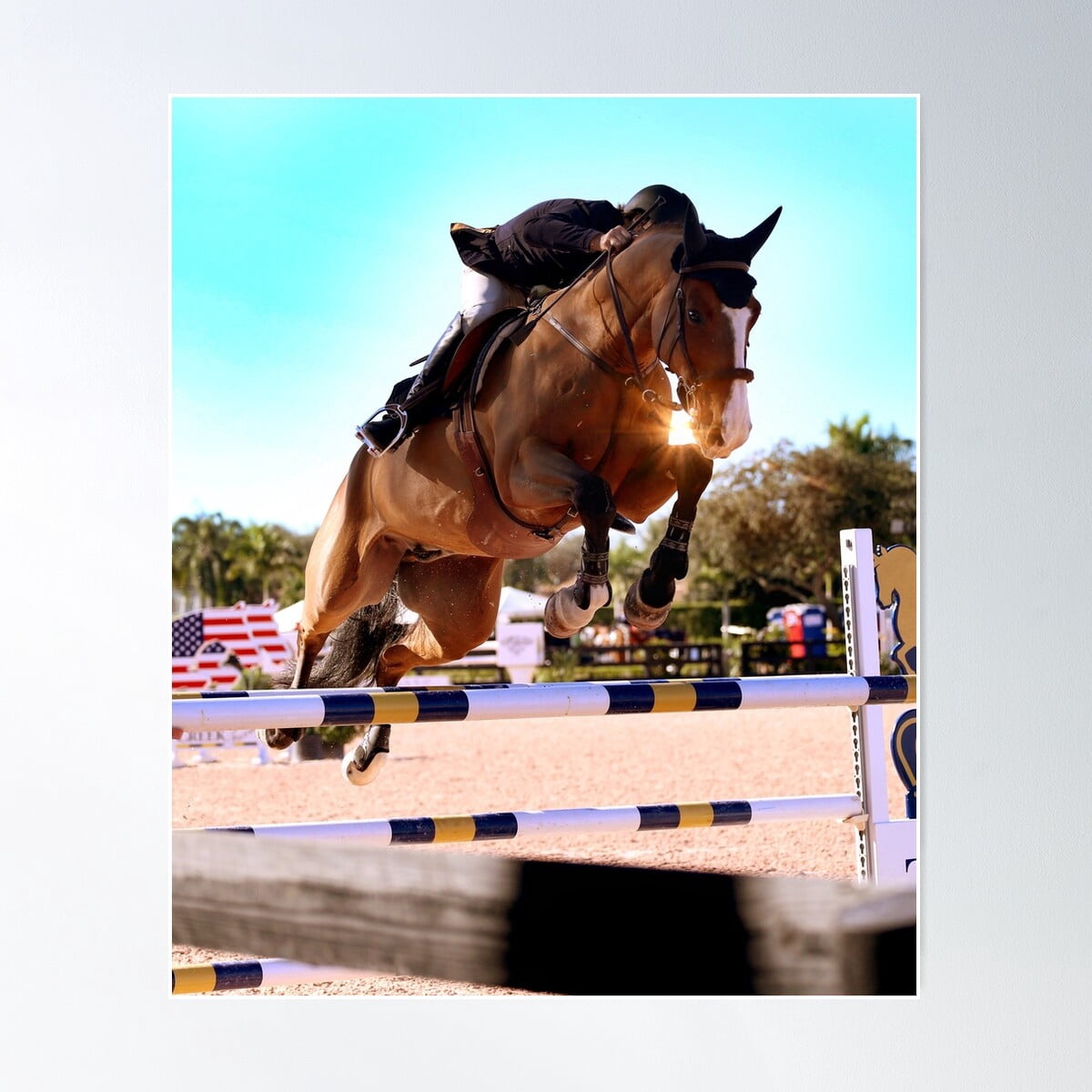 Showjumping Poster Wall Art, Modern Wall Decor For Living Room Bedroom ...