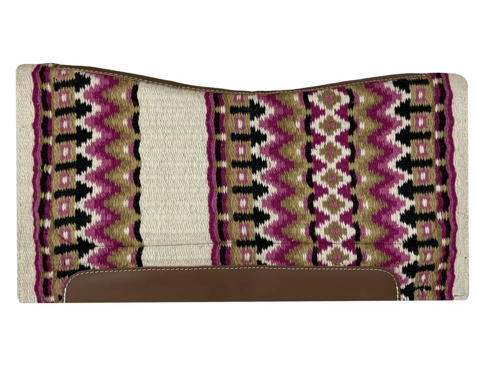 Showman 36" x 34" Southwest Beige Wool Top Memory Felt Bottom Saddle ...