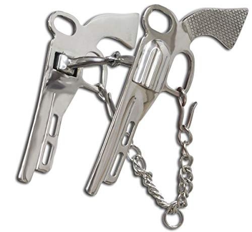 Showman 5" Stainless Steel Snaffle Bit w/ Pistol Cheeks - Walmart.com