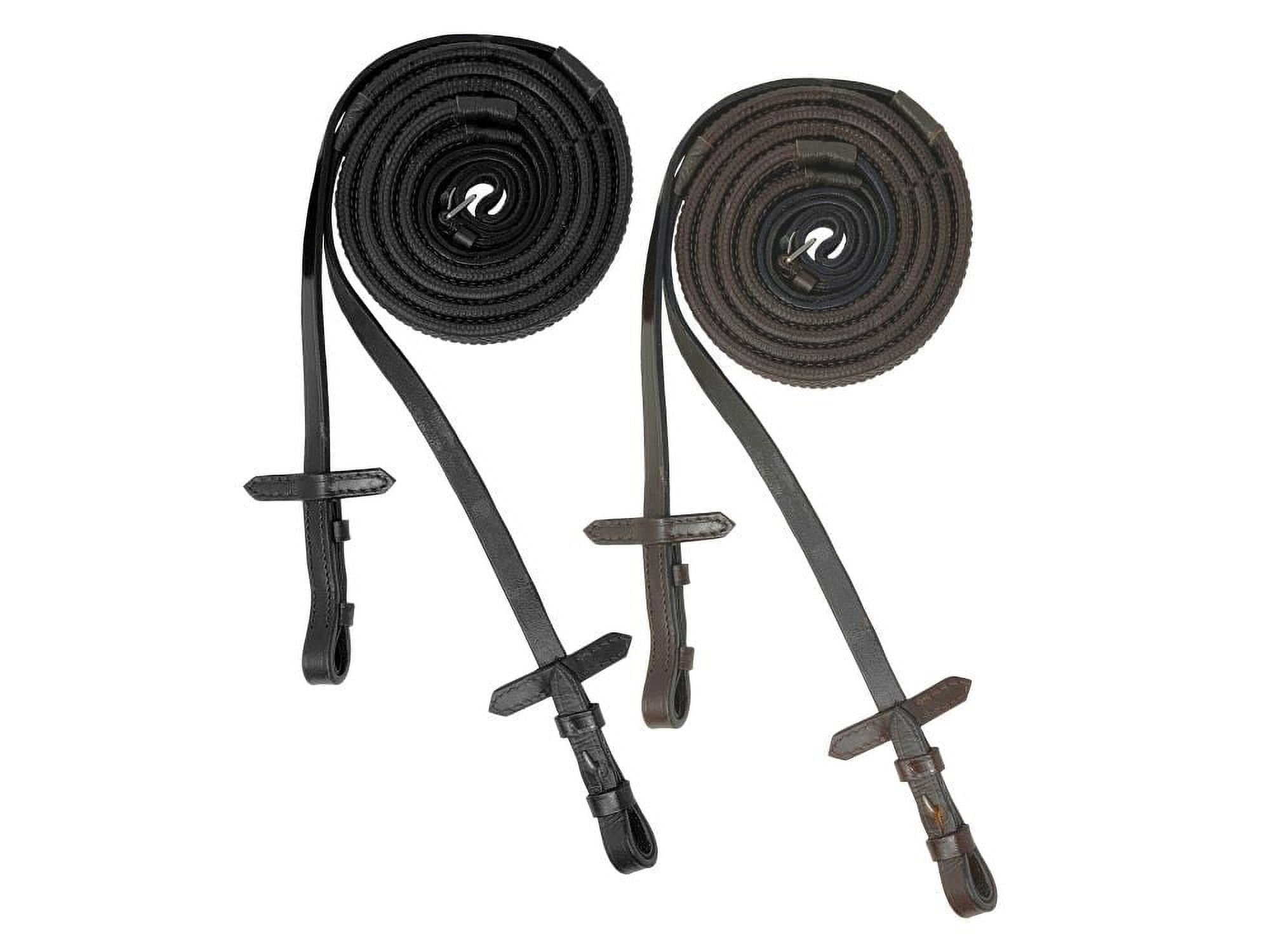 Showman 54" Rubber English Reins (Black) - Walmart.com