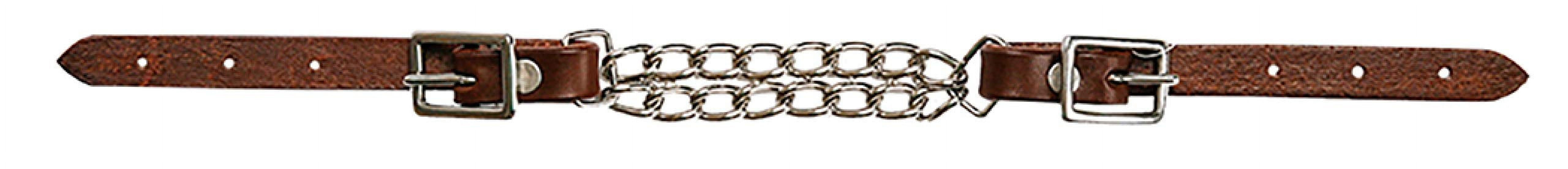 Showman Argentina Cow Leather Double Chain Curb Strap - Walmart.com