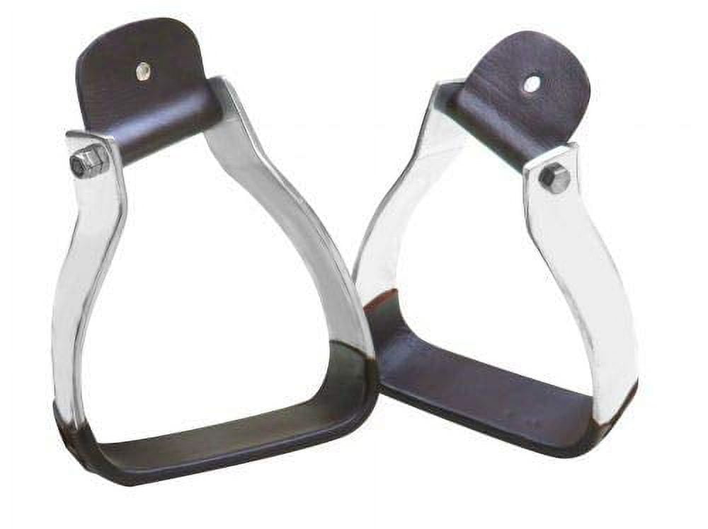 Showman Angled Aluminum Stirrups w/ Twisted Neck - Walmart.com
