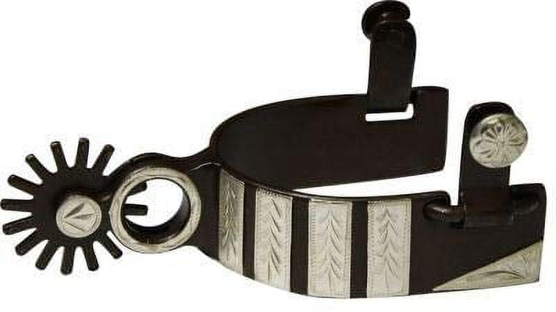 Showman Antique Brown Spurs w/ Engraved Silver Overlays - Walmart.com