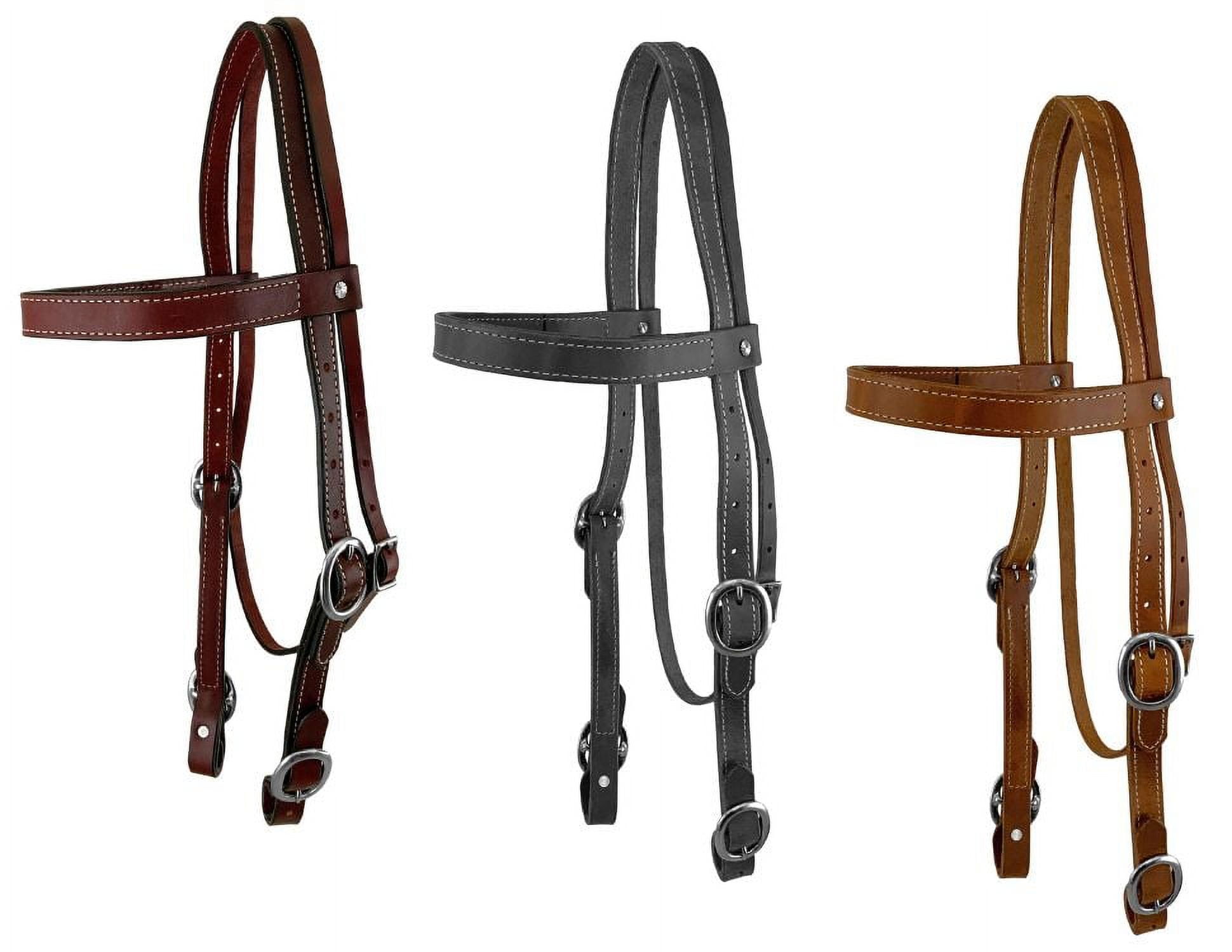 Showman Argentina Cow Leather Draft Horse Size Browband Headstall ...