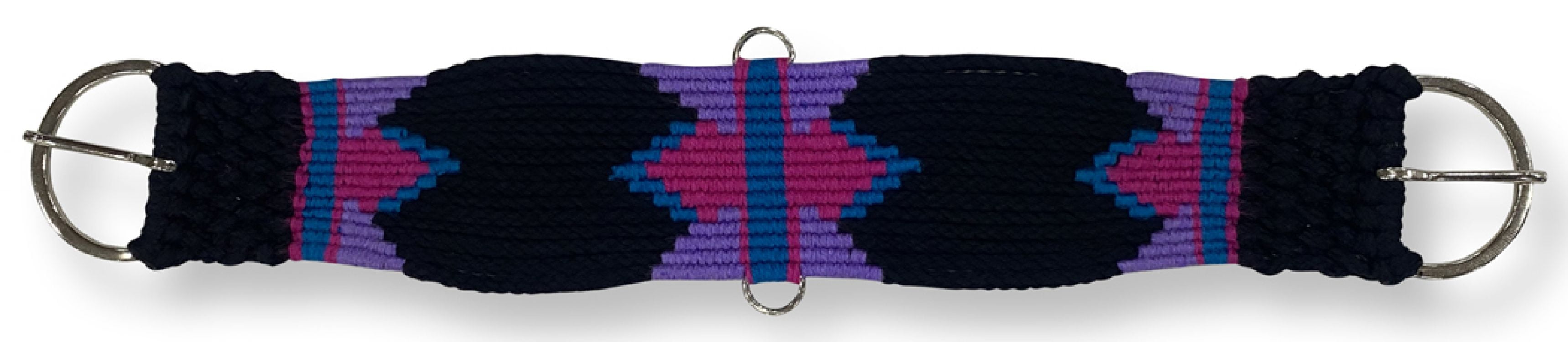 Showman Black, Pink & Purple Multi-Strand Wool Blend String Girth (34 ...