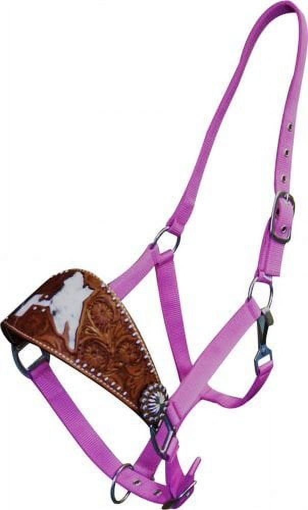 Showman Bronc Halter w/ Floral Tooled Leather Noseband & Genuine ...