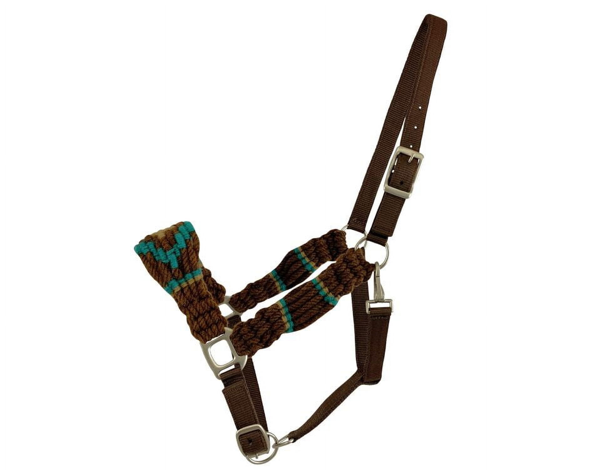 Showman Brown Mohair Wool Bronc Halter w/ Southwest Design - Walmart.com