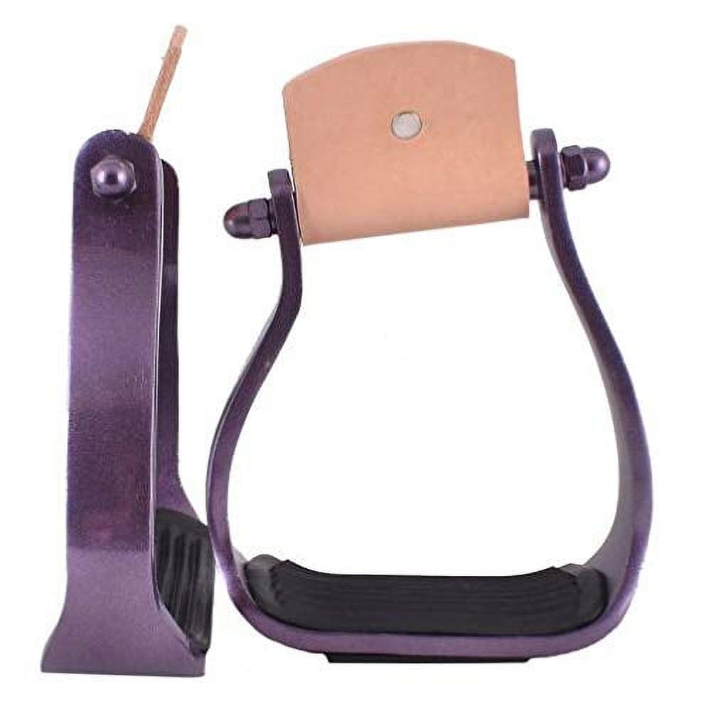 Showman Color Coated Angled Aluminum Stirrups (Purple) - Walmart.com