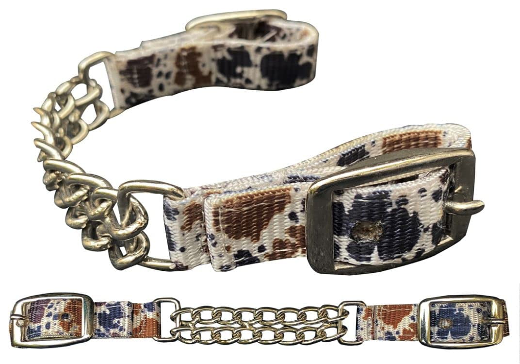 Showman Cow Print Double Chain Nylon Curb Strap - Walmart.com