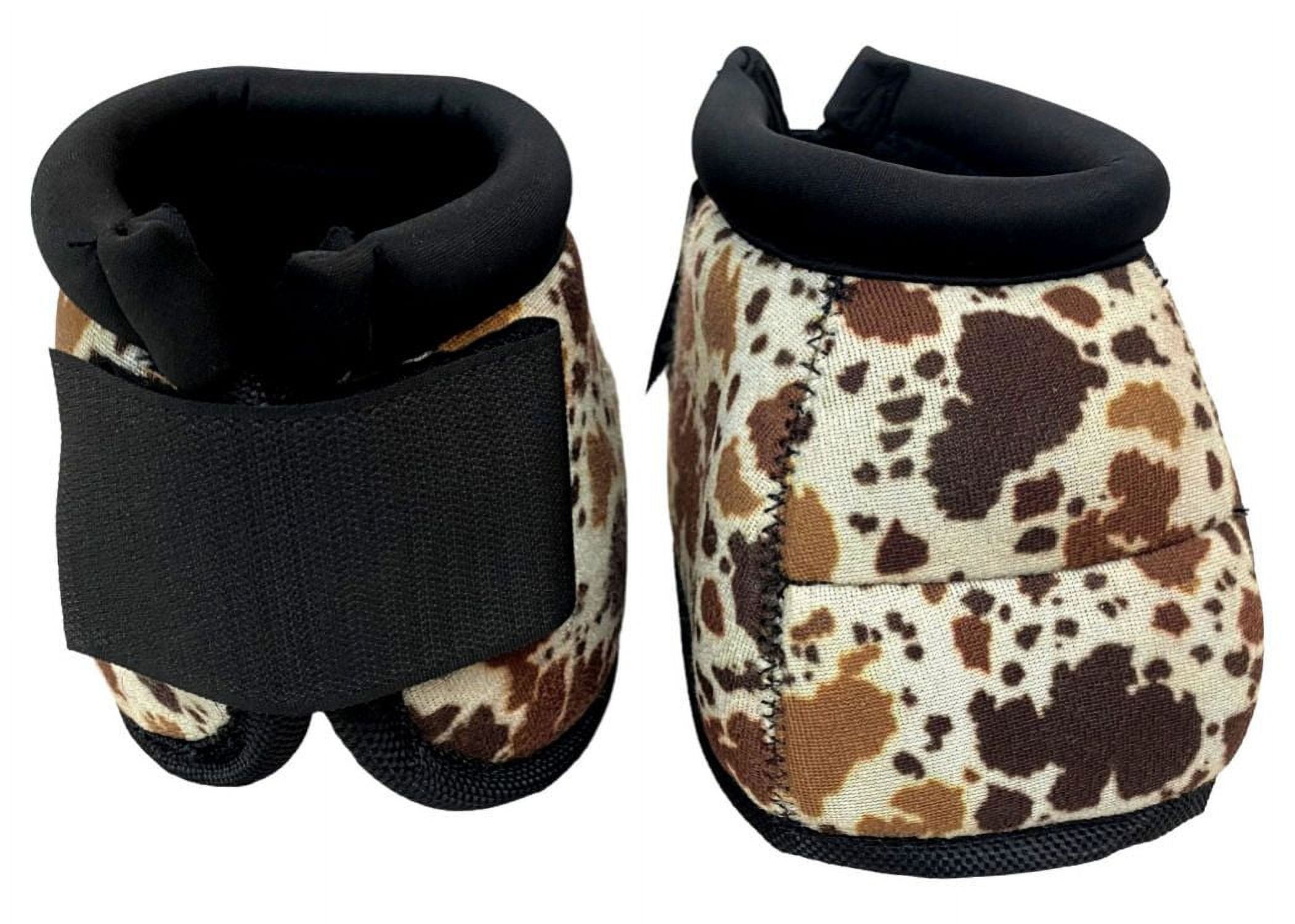 Showman Cow Print Elite Equine Bell Boots - Walmart.com
