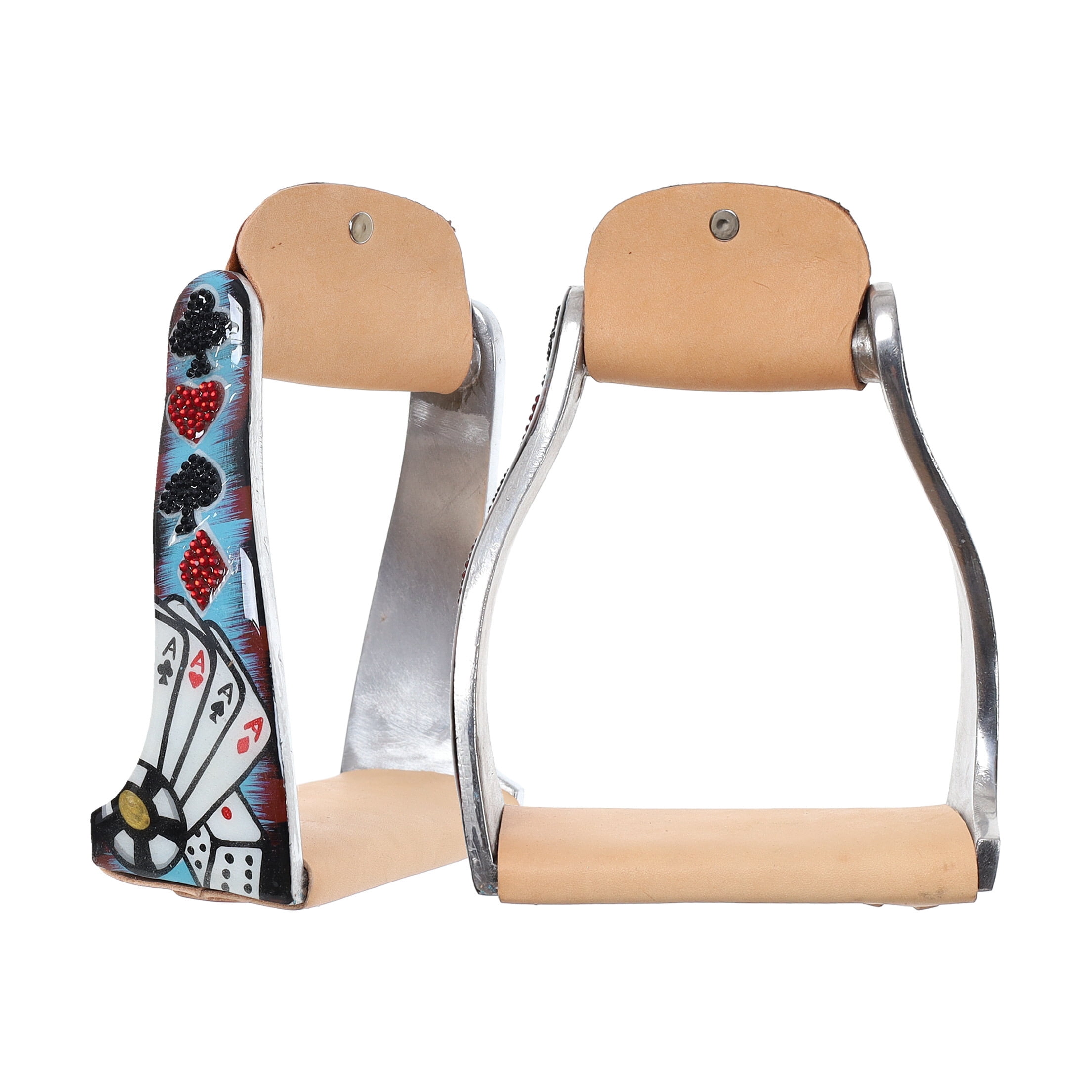 Showman Electric Aces Twisted Angled Aluminum Stirrups - Walmart.com