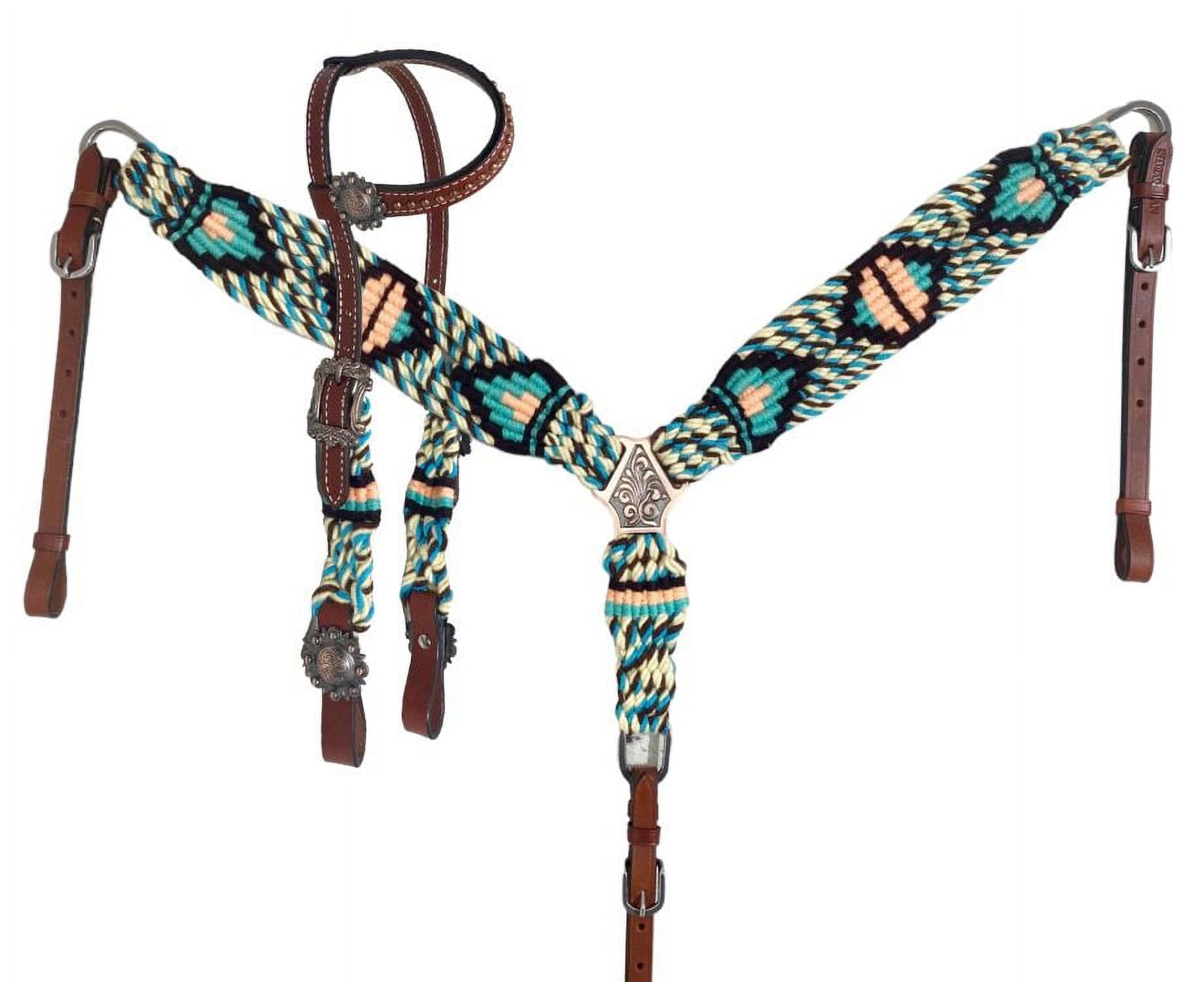 Showman Glade Corded Mohair Single Ear Headstall & Breast Collar Set ...