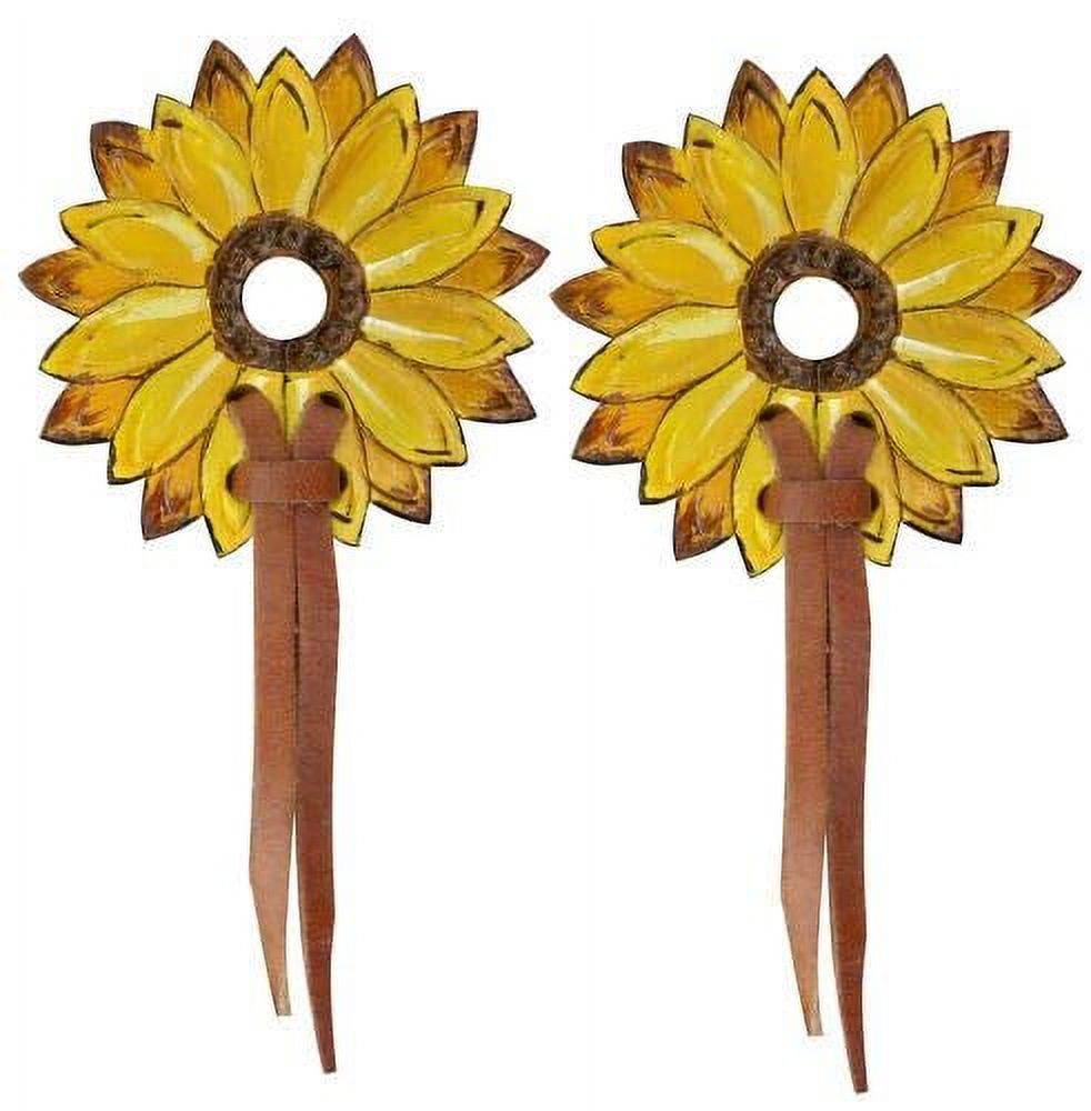Showman Hand Painted Sunflower Leather Bit Guards - Walmart.com