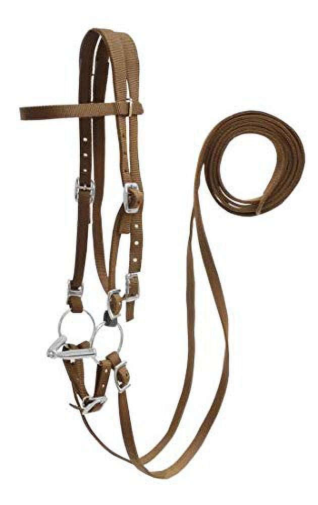 Showman Horse Size Nylon Headstall w/ Snaffle Bit - Walmart.com