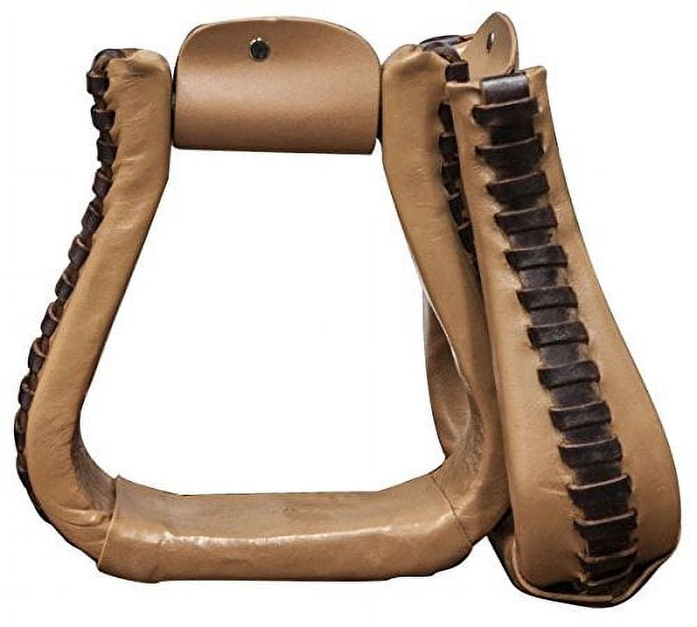 Showman Leather Covered Western Stirrups - Walmart.com