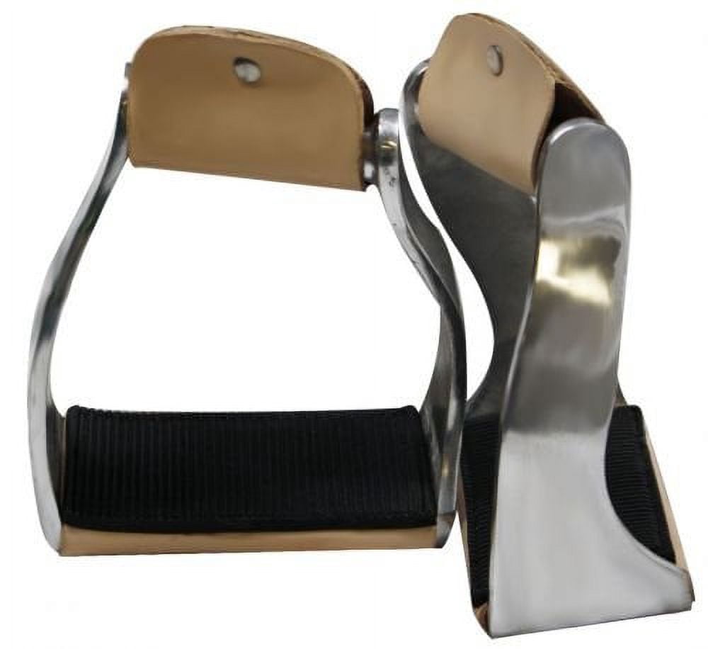 Showman Lightweight Twisted Aluminum Stirrups w/ Wide Rubber Grip Tread ...