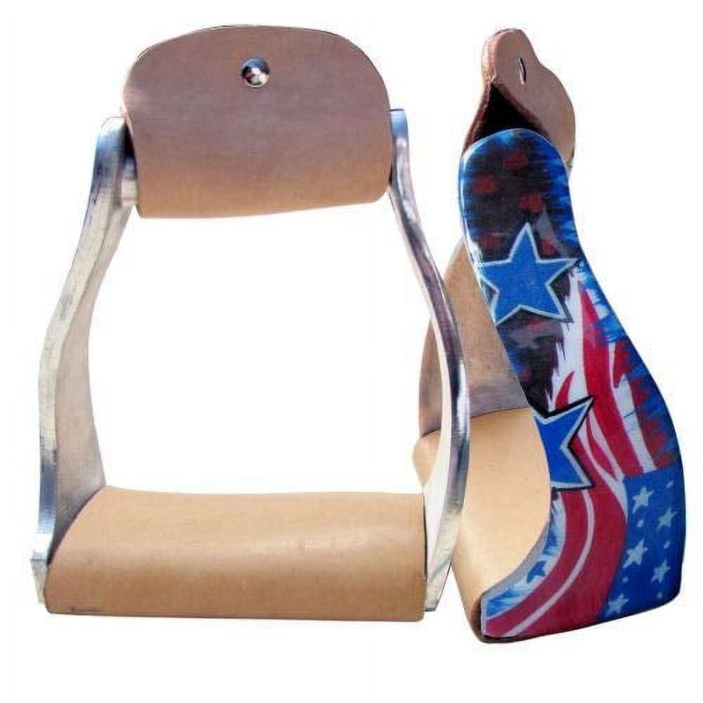 Showman Lightweight Twisted Angled Aluminum Stirrups w/ Painted Stars ...