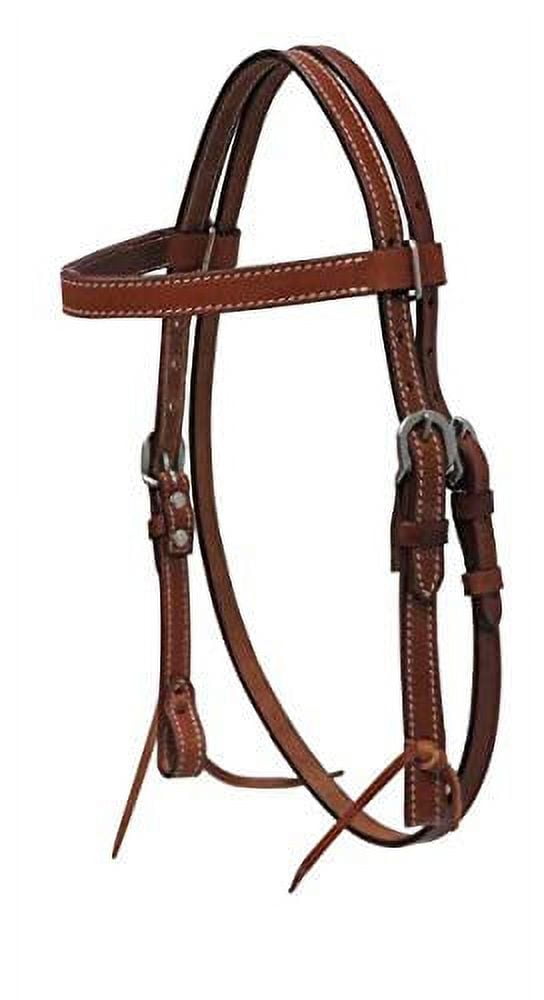 Showman MINI/SMALL PONY Leather Browband Headstall w/ Reins (Medium) - Walmart.com