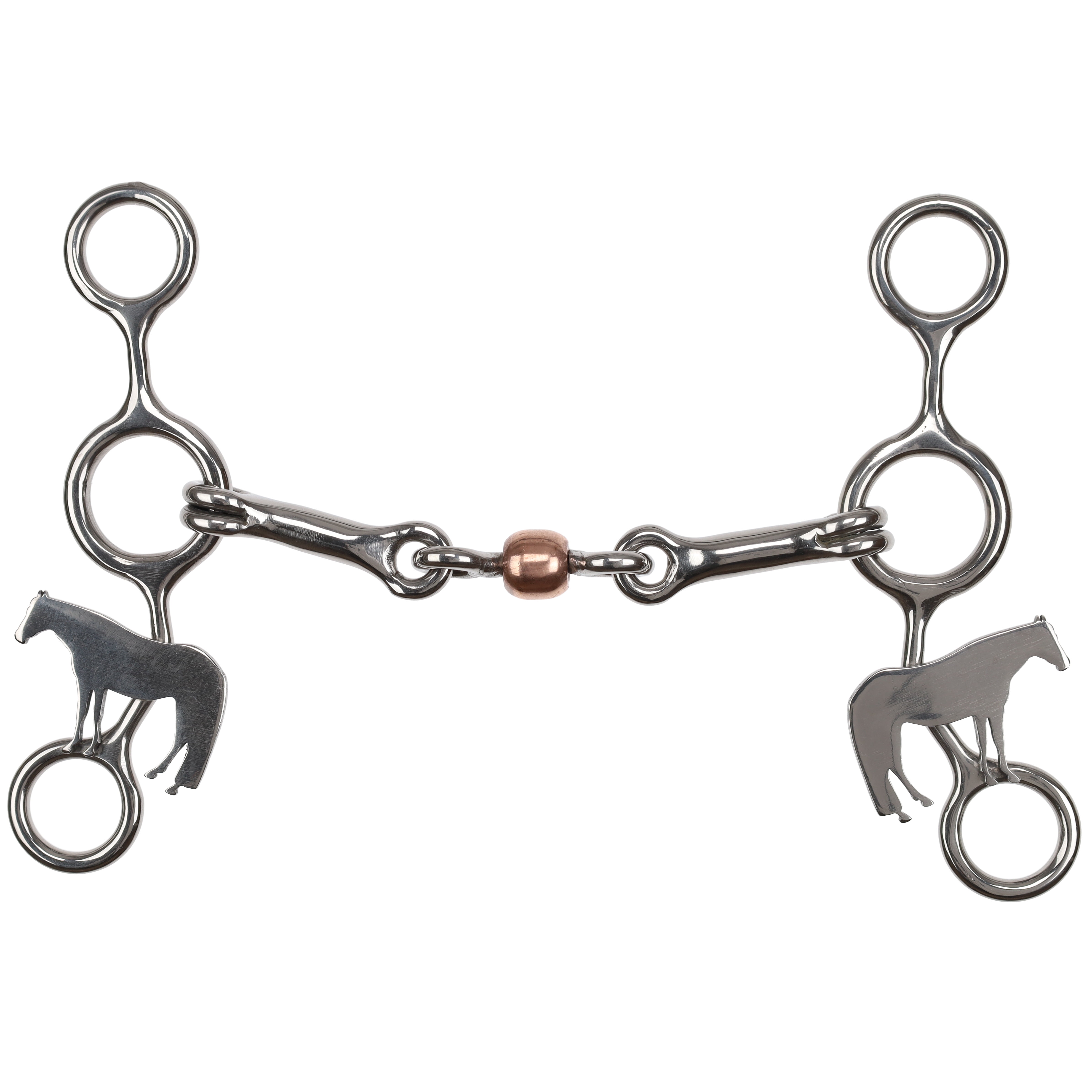 Showman Majestic Horse Stainless Steel JR Cowhorse Bit w/ Dog Bone ...